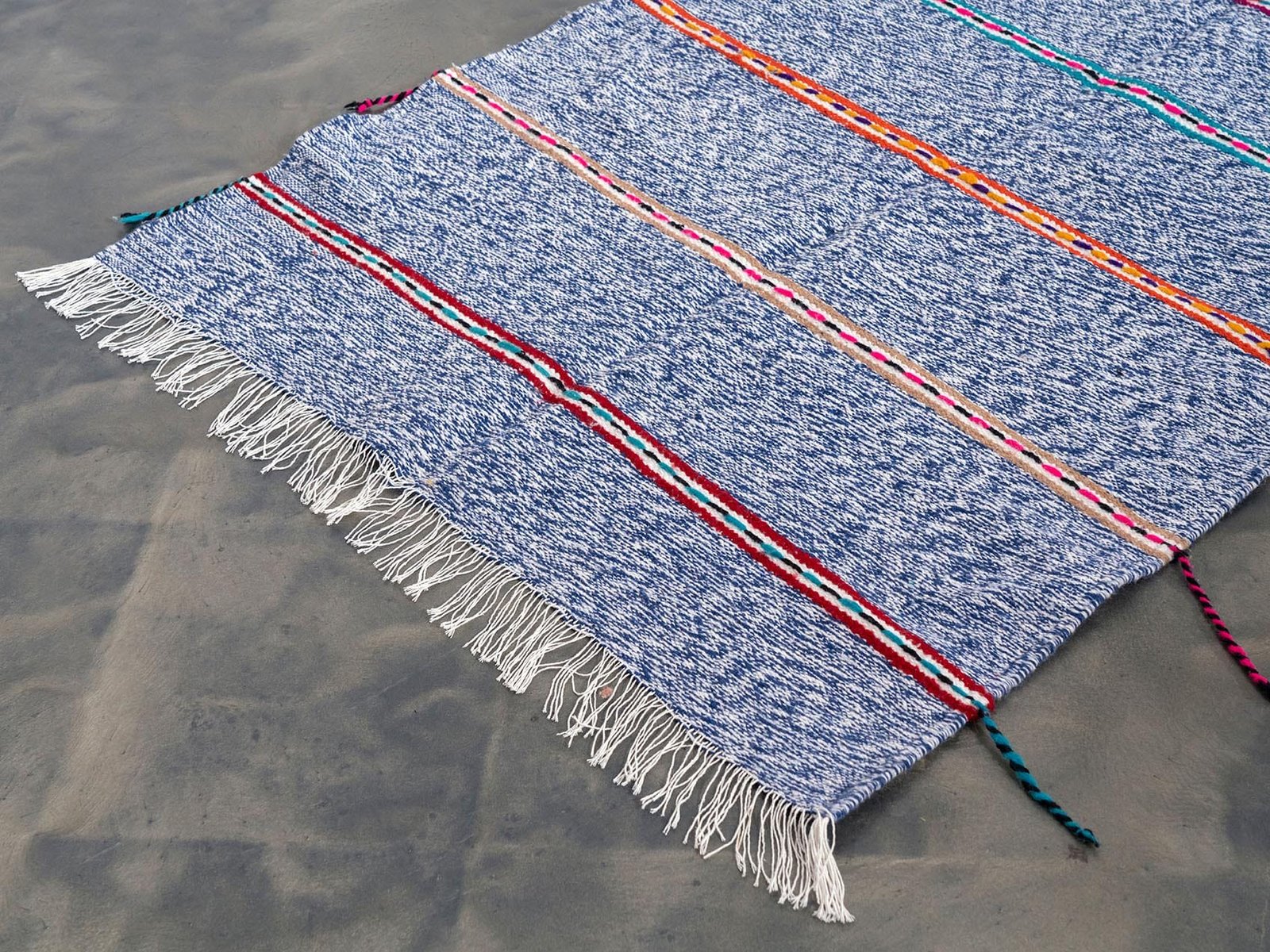 3x5 Small Blue Cotton Carpet - ASALA LIVING