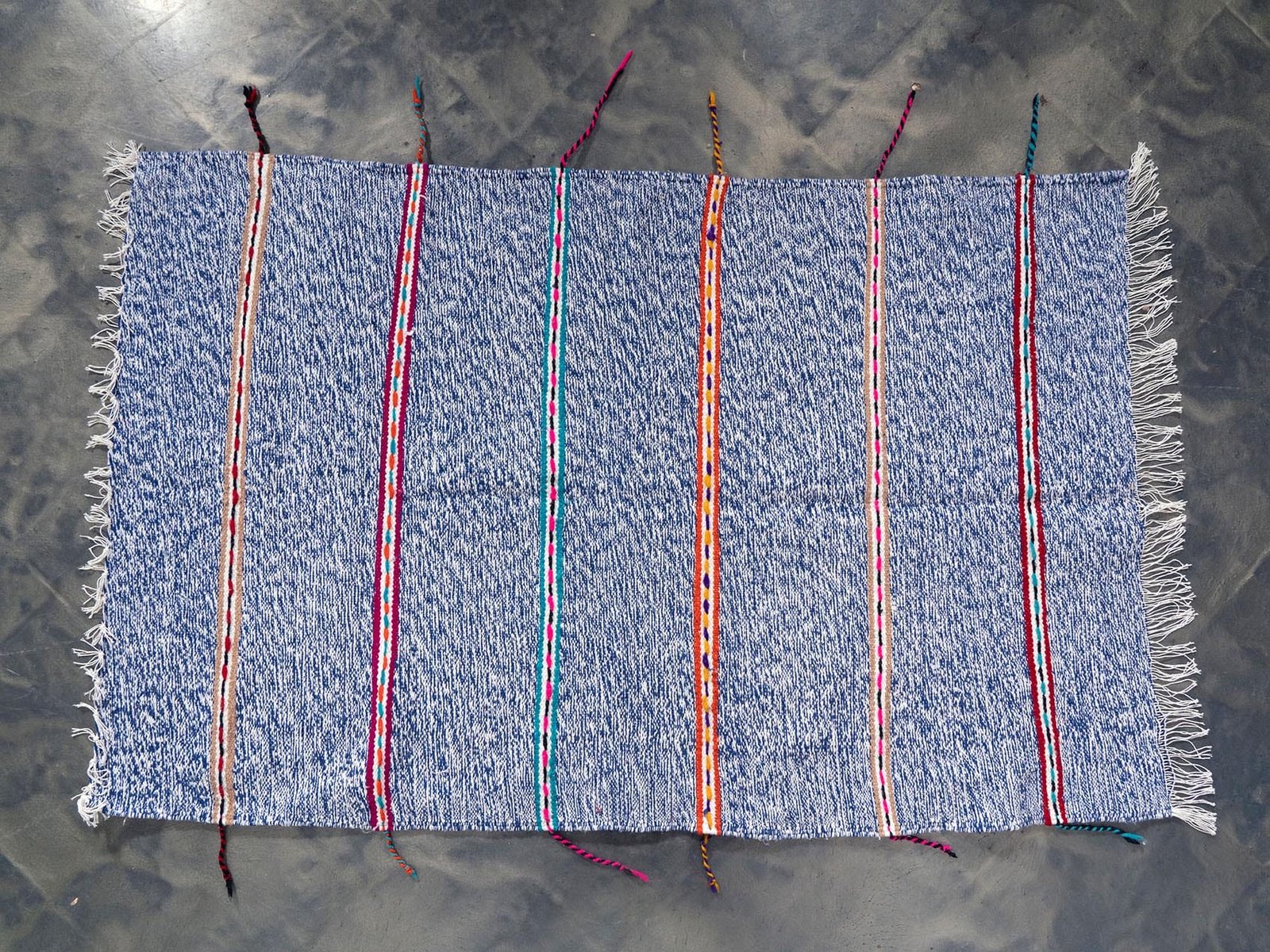 3x5 Small Blue Cotton Carpet - ASALA LIVING