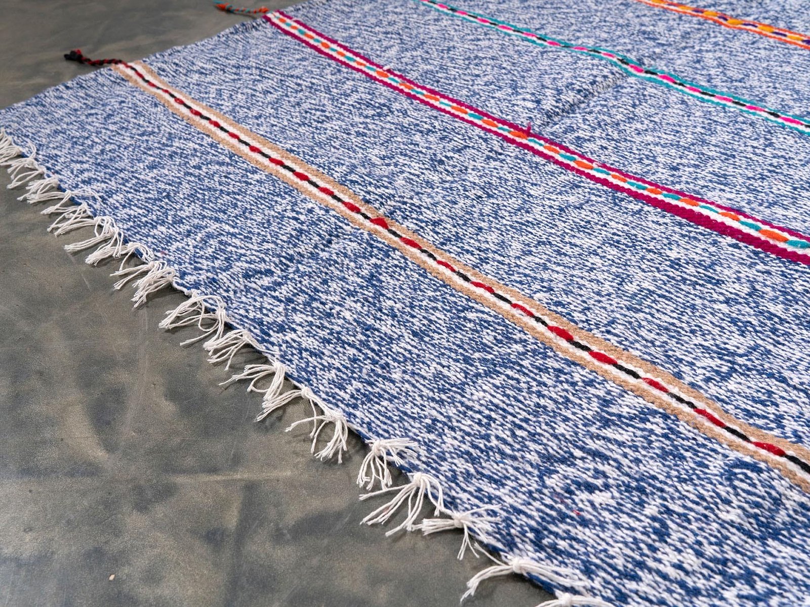 3x5 Small Blue Cotton Carpet - ASALA LIVING