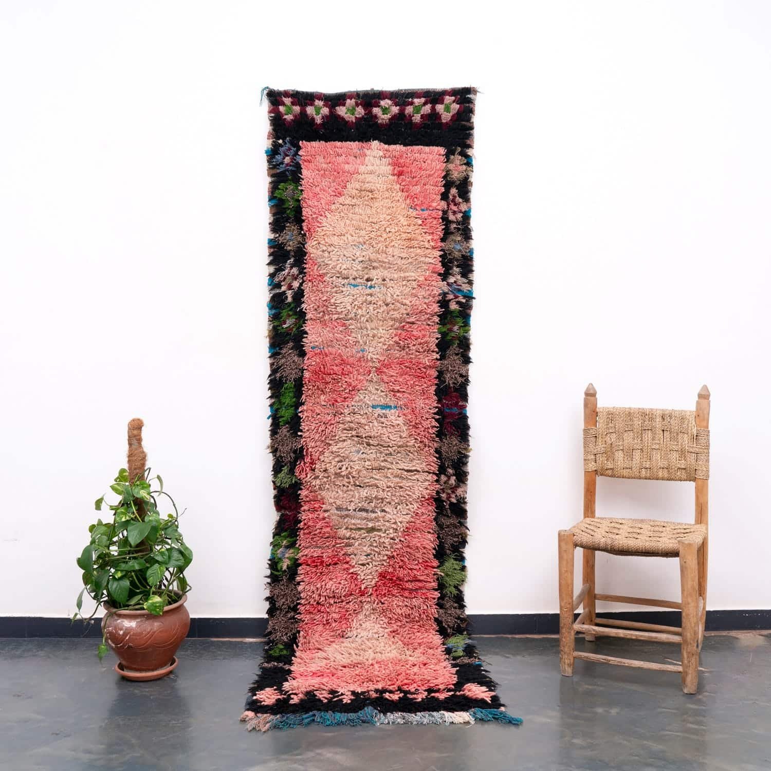 2.5X9 Pink Moroccan Vintage Runner - ASALA LIVING