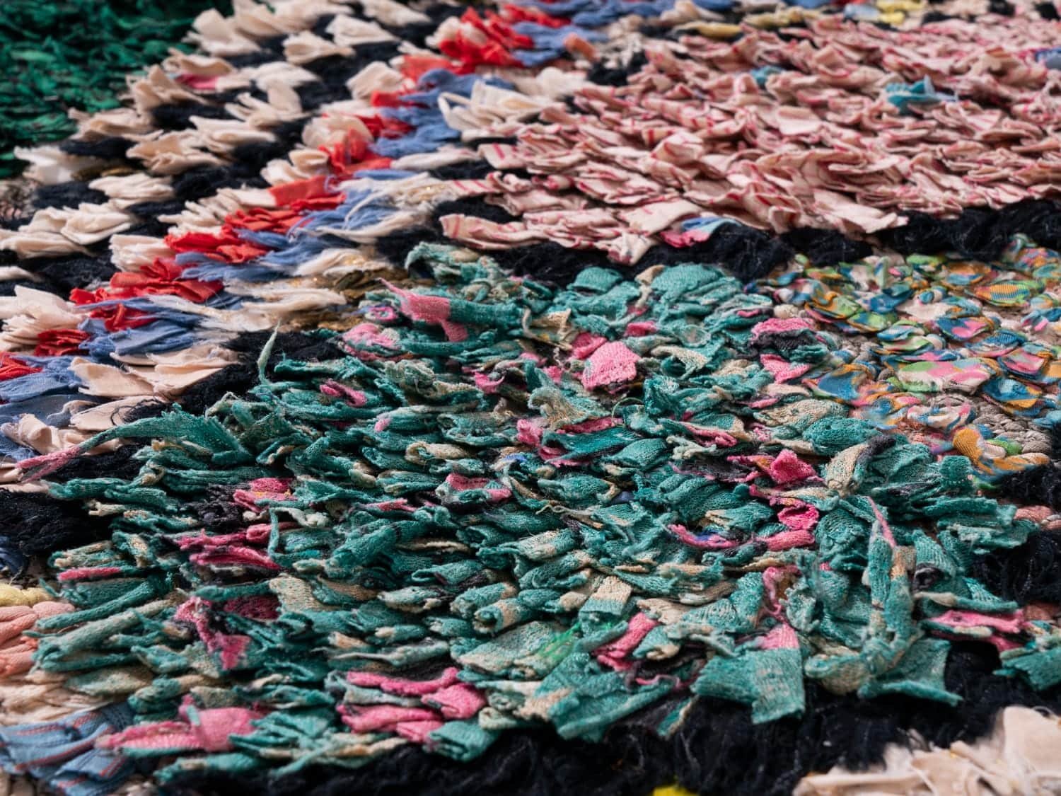 3x7 Berber Multicolor Rag Rug - ASALA LIVING