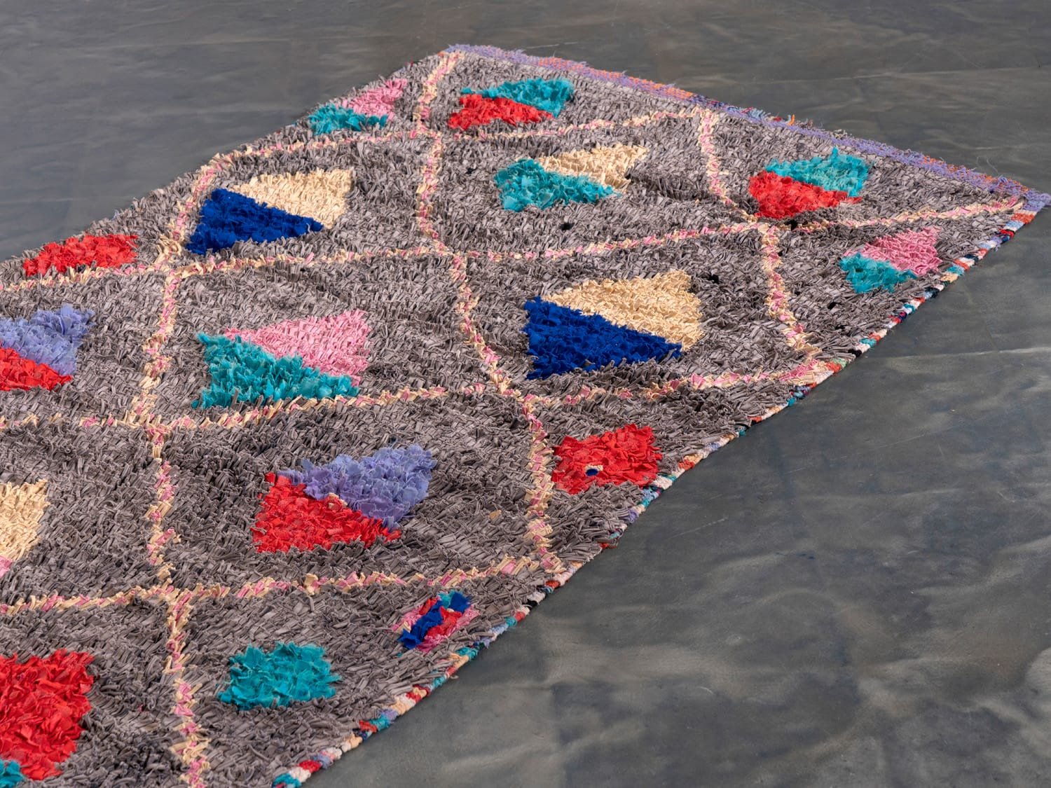 4x9 Moroccan Gray Rag Rug - ASALALIVING