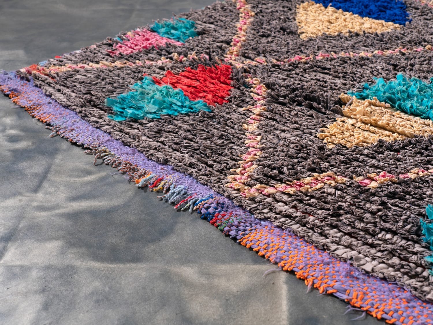 4x9 Moroccan Gray Rag Rug - ASALALIVING