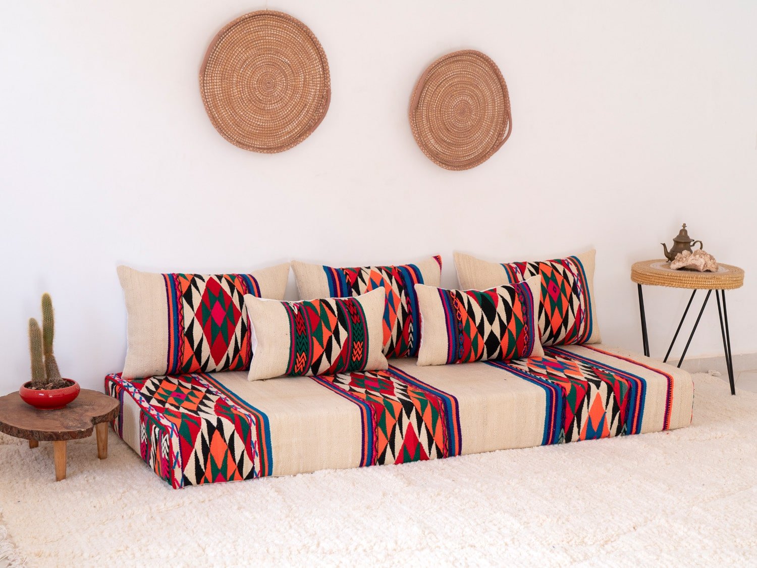 180 cm // 6 ft Oriental Floor Sofa Covers - ASALA LIVING